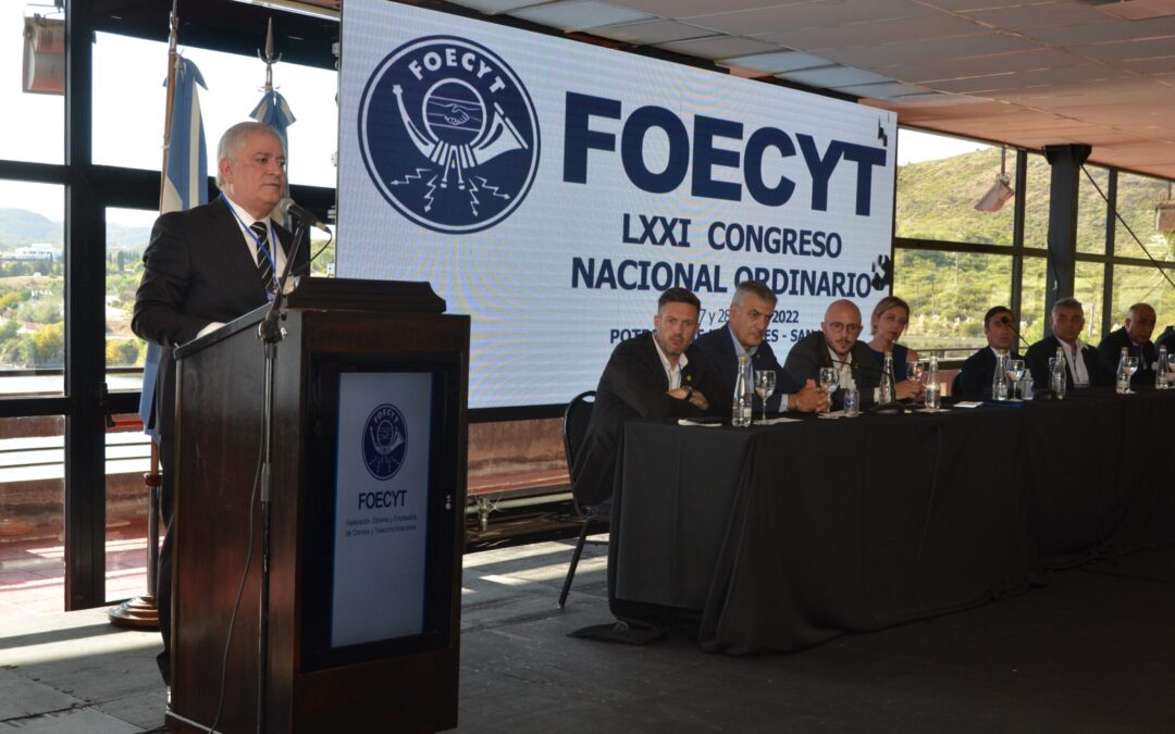 Funcionarios nacionales de Correo Argentino con Cejas Congreso FOECYT (1) | FOECYT